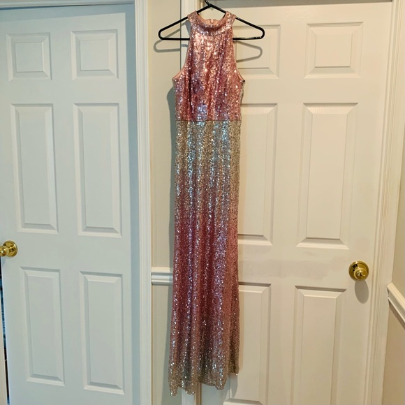 Vince Camuto | Dresses | Stunning Pink And Silver Formal Dress | Poshmark